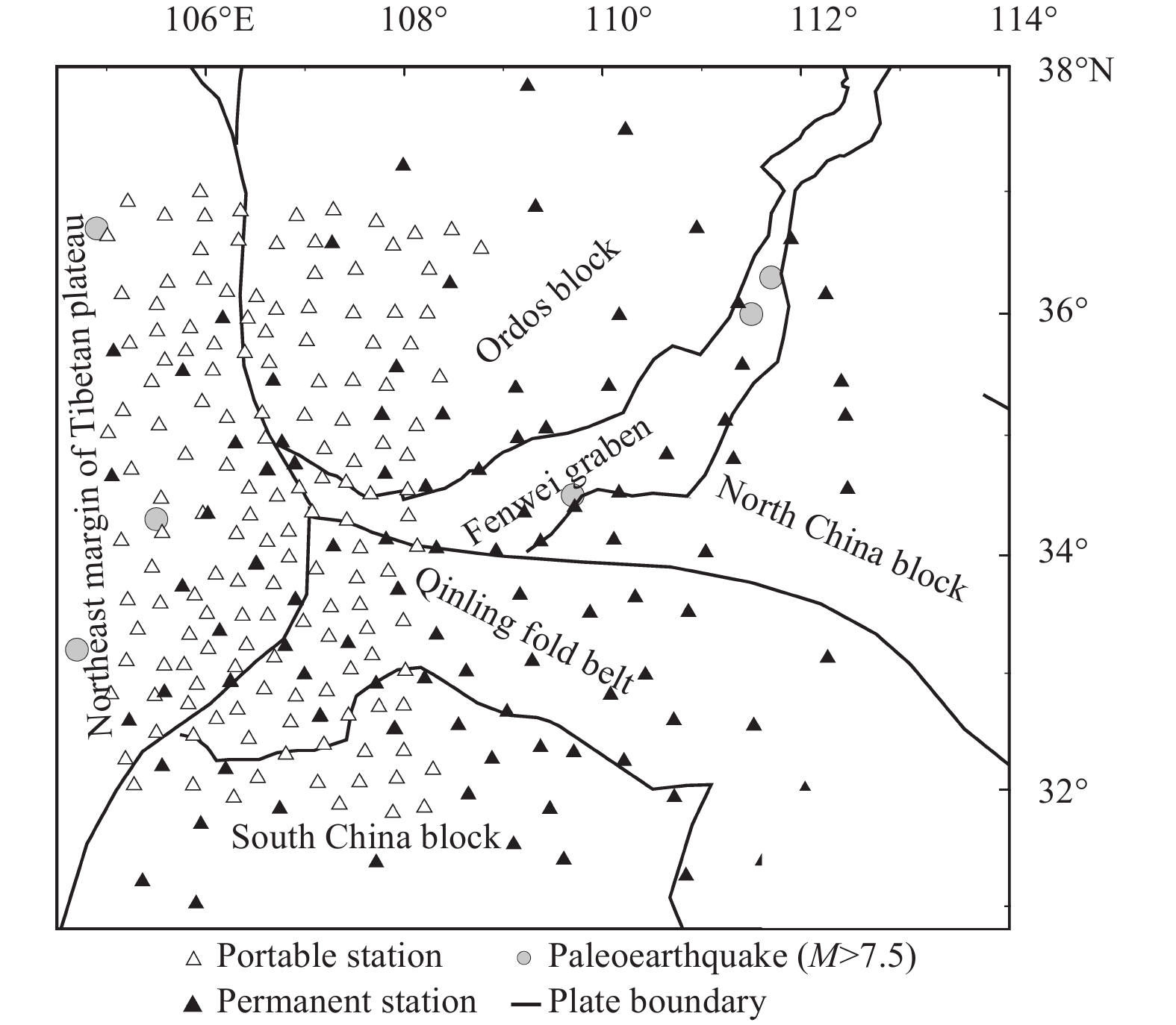 Phase velocity maps of Rayleigh waves in the Ordos block and adjacent ...