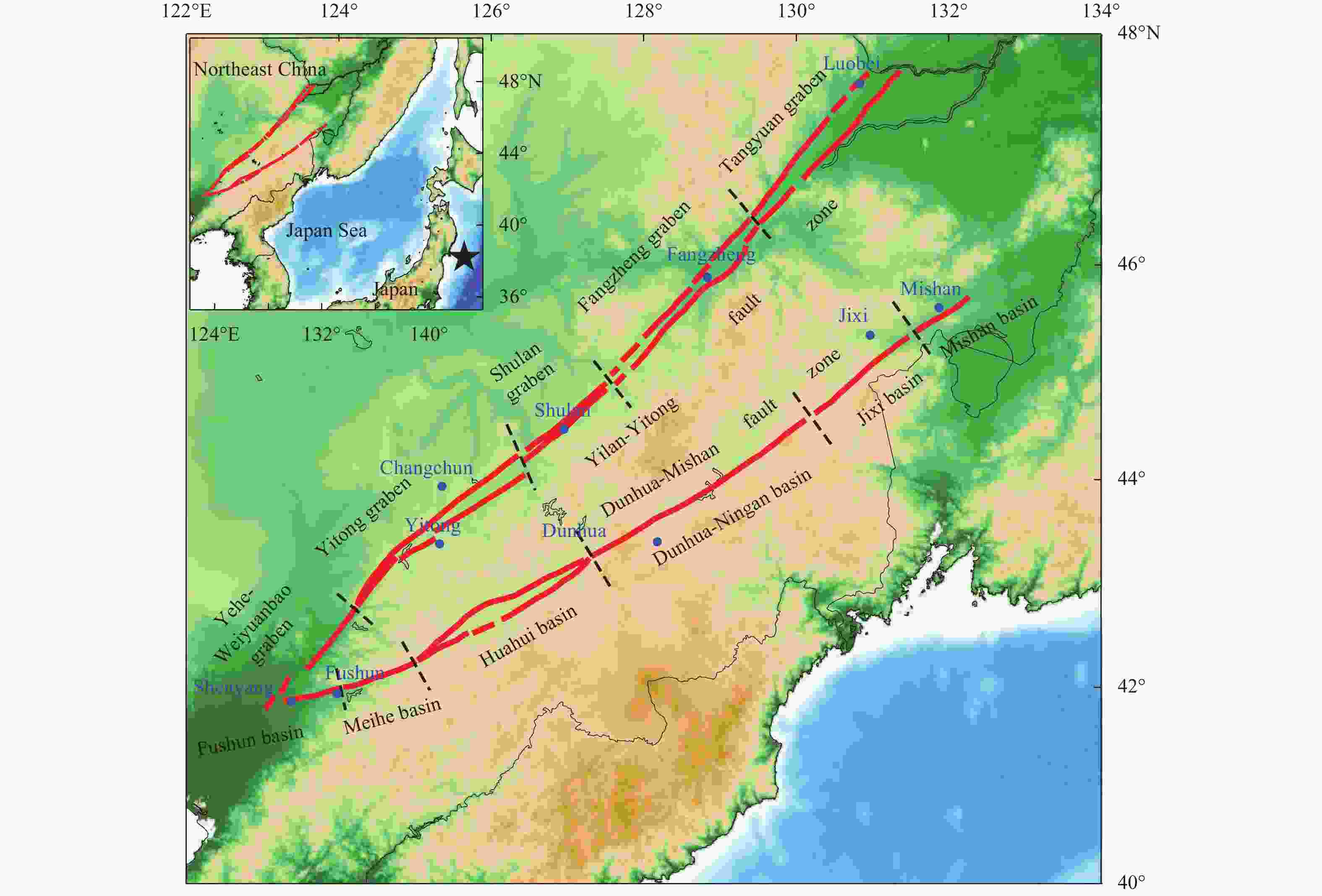 Co-seismic Coulomb stress changes on the northern Tanlu fault zone ...