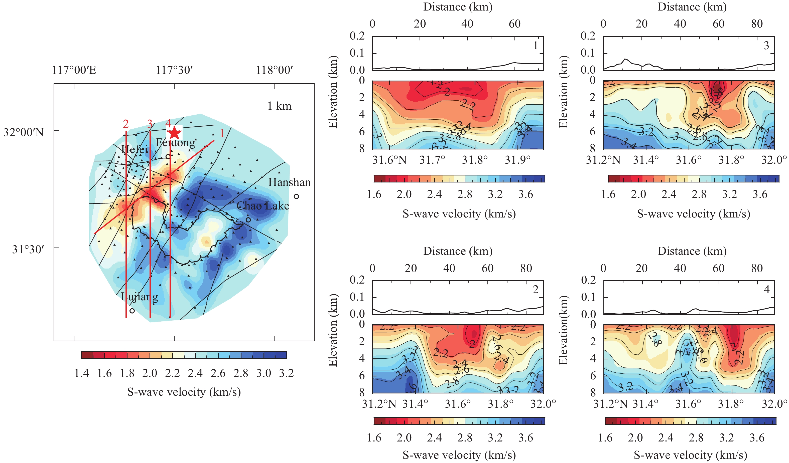 A multi-scale 3-D crust velocity model in the Hefei-Chao Lake area ...