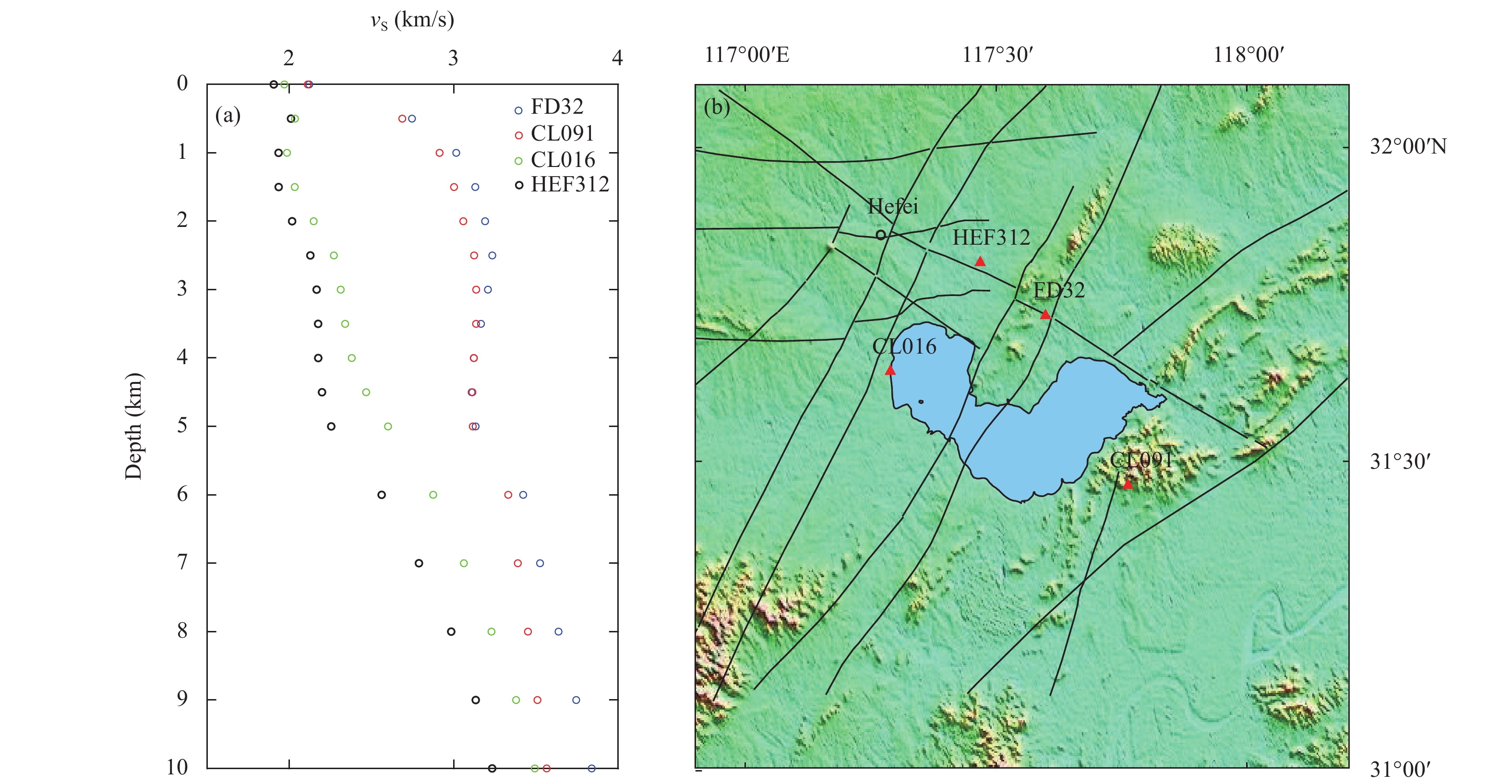 A multi-scale 3-D crust velocity model in the Hefei-Chao Lake area ...